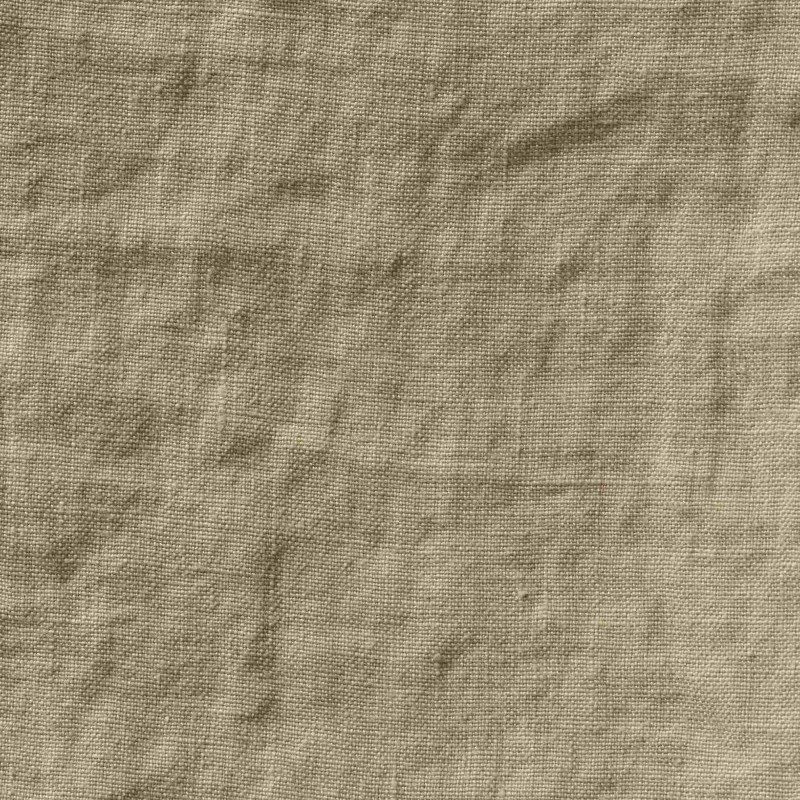 Mastic washed linen fitted sheet